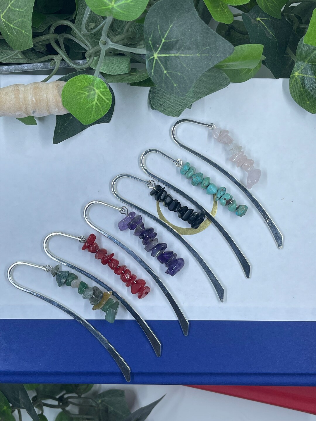 Semi Precious Gemstone Bookmarks - Etsy