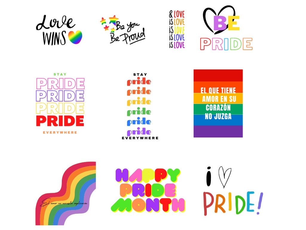 Pride Bundle 10 Designs .jpg .svg .pdf .png - Etsy