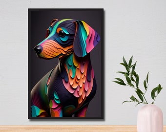 Dachshund Frame Painting - Etsy
