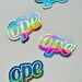 Ope Holographic Sticker Waterproof Sticker for Water Bottle, Laptop ...