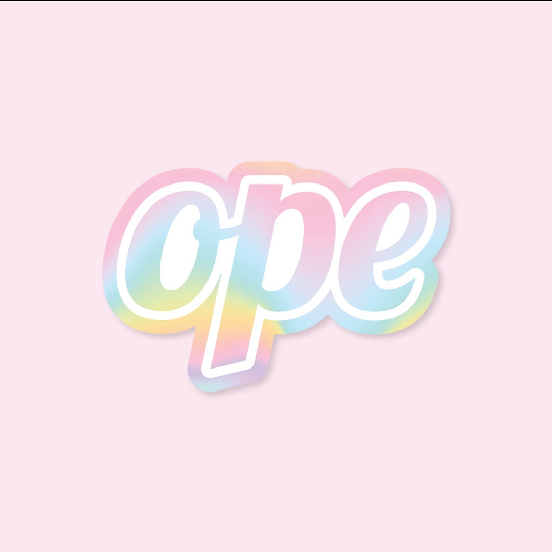 Ope Holographic Sticker Waterproof Sticker for Water Bottle, Laptop ...