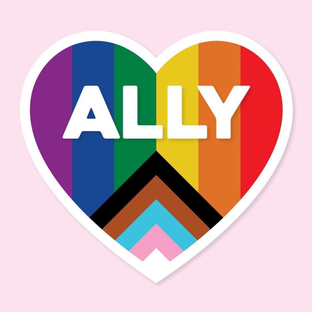Ally Heart Flag Sticker Waterproof Sticker for Water Bottle, Laptop ...