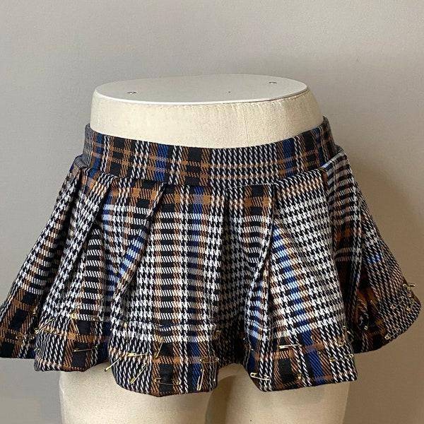 Micro Mini Plaid Skirt - Etsy