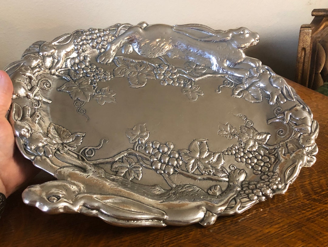 Arthur Court Rabbit Serving Tray - Etsy