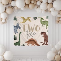 Dinosaur Birthday Banner, Personalized Banner, Dinosaur Party, One Wild ...