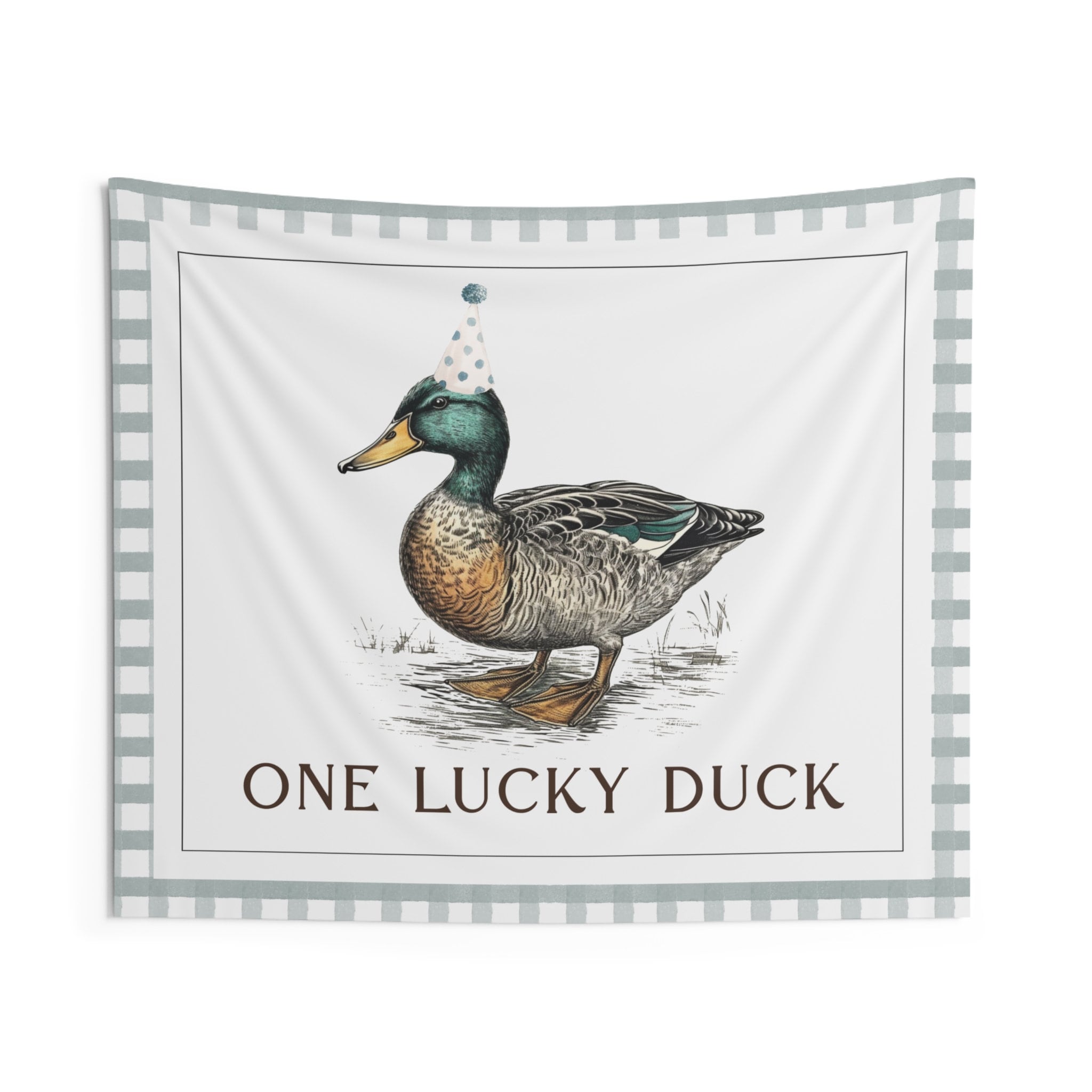 One Lucky Duck Birthday Backdrop Boy Born 2 Ball Sports Birthday Party ...