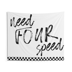 Need FOUR Speed Birthday Backdrop | Need 4 Speed 4th Birthday Banner ...