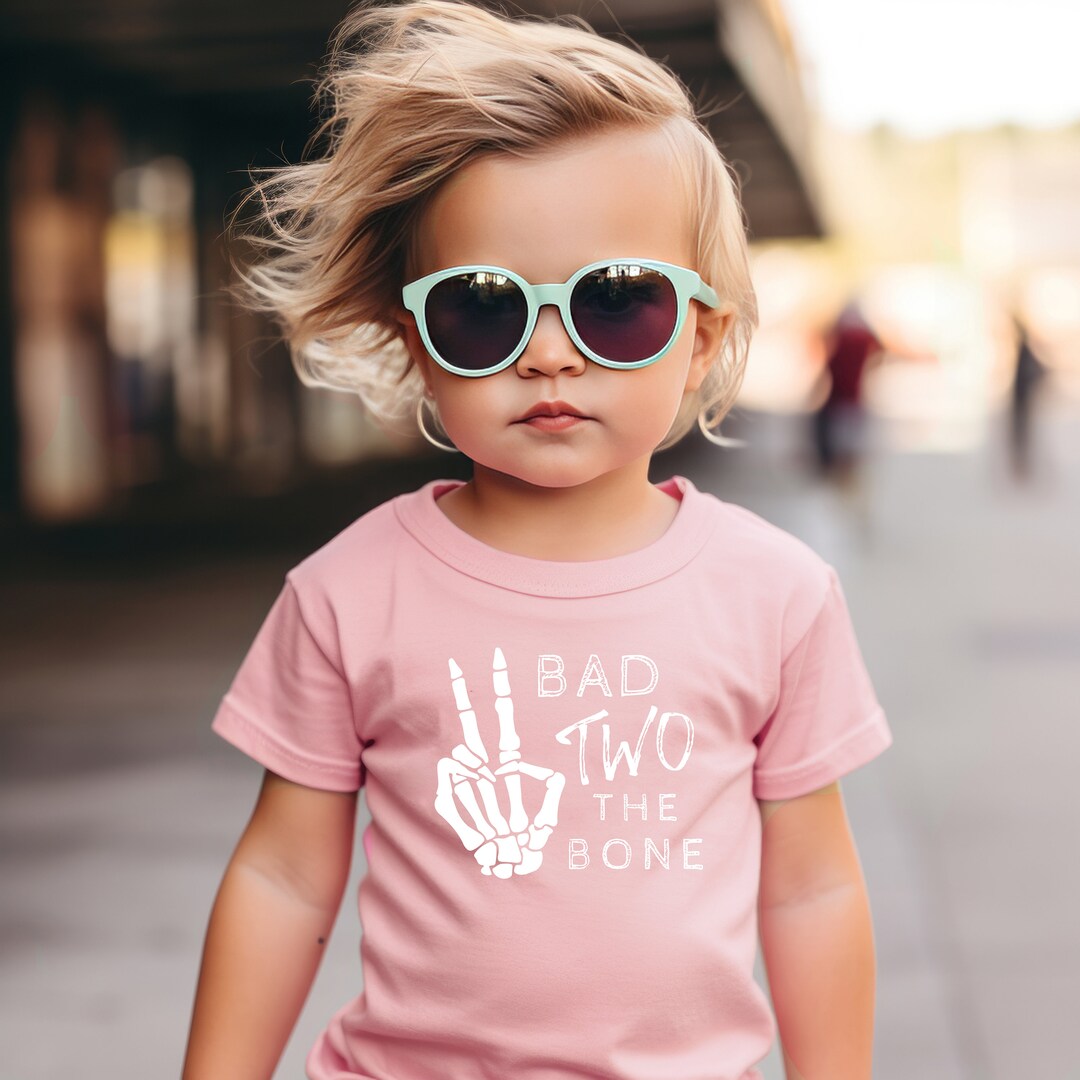 Bad Two the Bone Birthday Shirt | Pink Bad 2 the Bone Girl 2nd Birthday ...