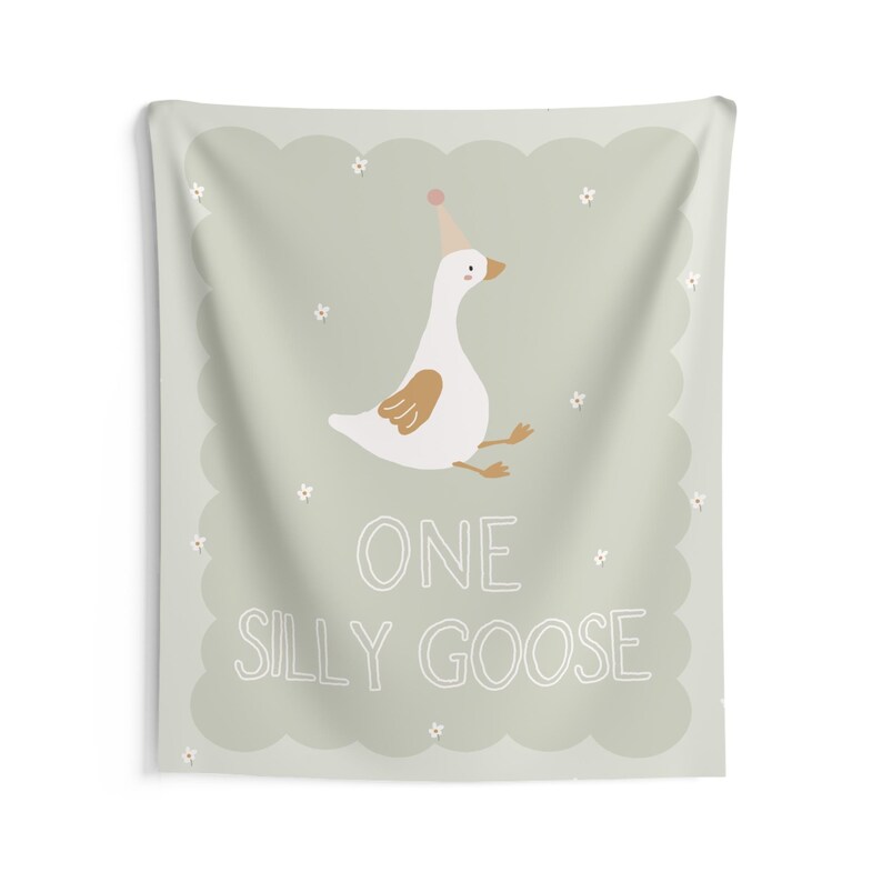One Silly Goose Birthday Backdrop | One Silly Goose 1st Birthday Party ...