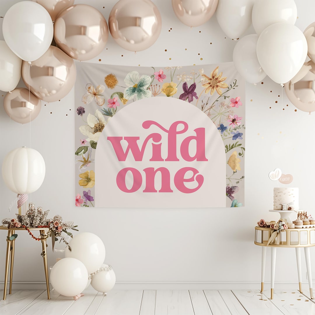 Wild One Backdrop | Wildflower 1st Birthday Party Decor | Our Little ...
