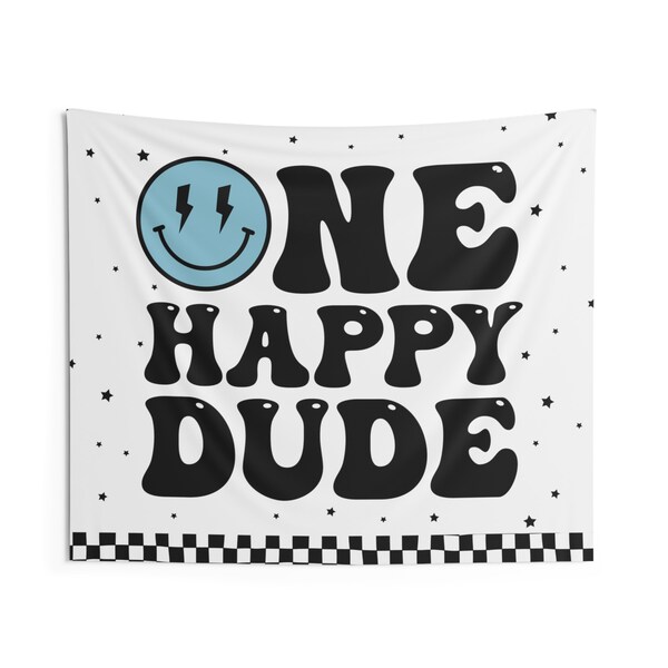 Blue One Happy Dude Birthday - Etsy