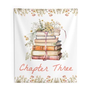 Chapter Three Birthday Backdrop | Book Themed 3rd Birthday Fabric ...