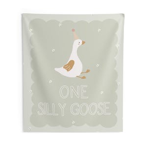 One Silly Goose Birthday Backdrop | One Silly Goose 1st Birthday Party ...