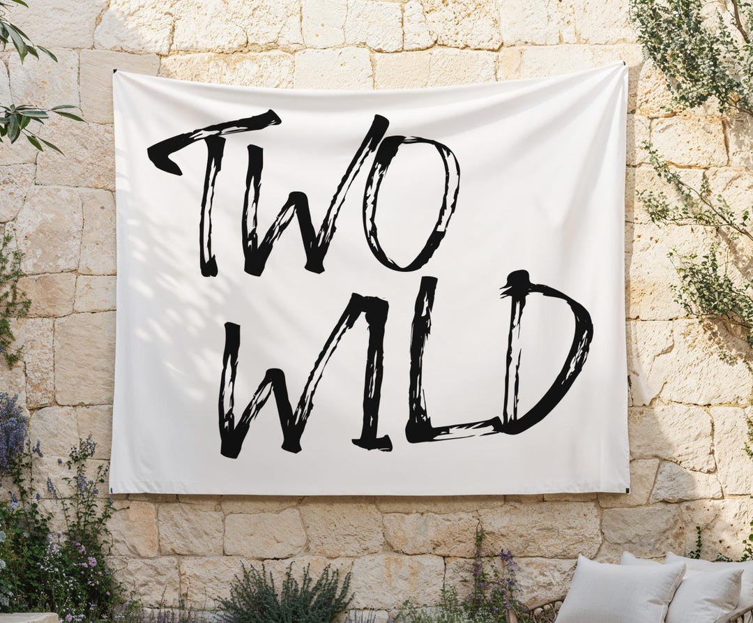 Two Wild Birthday Backdrop | TWO WILD Banner | Safari 2nd Birthday ...
