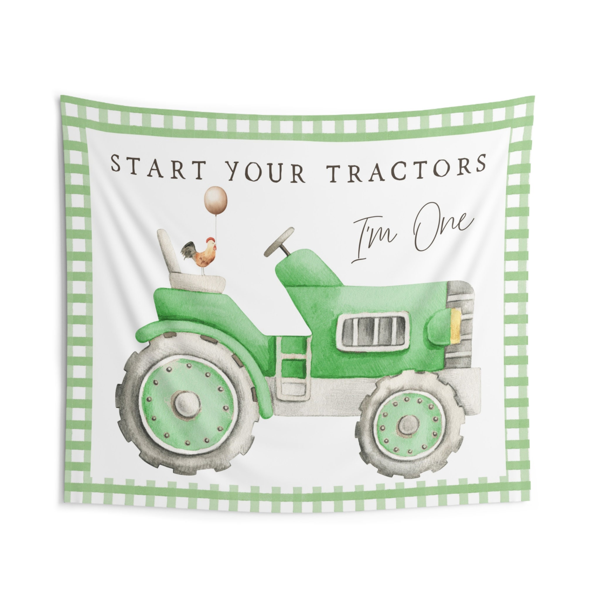 Tractor Birthday Backdrop Start Your Tractors 1st Birthday Party Decor ...