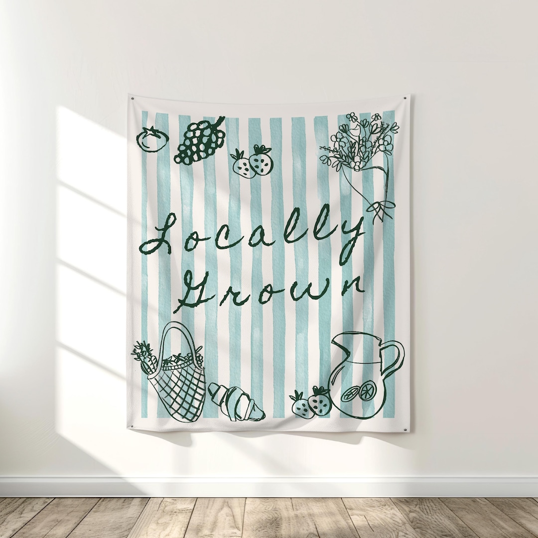 Locally Grown Baby Shower Backdrop | Farmer's Market Baby Shower Fabric ...