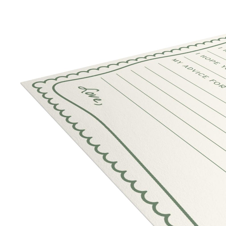 PRINTED + SHIPPED Advice & Wishes Card for Fresh off the Market Bridal ...