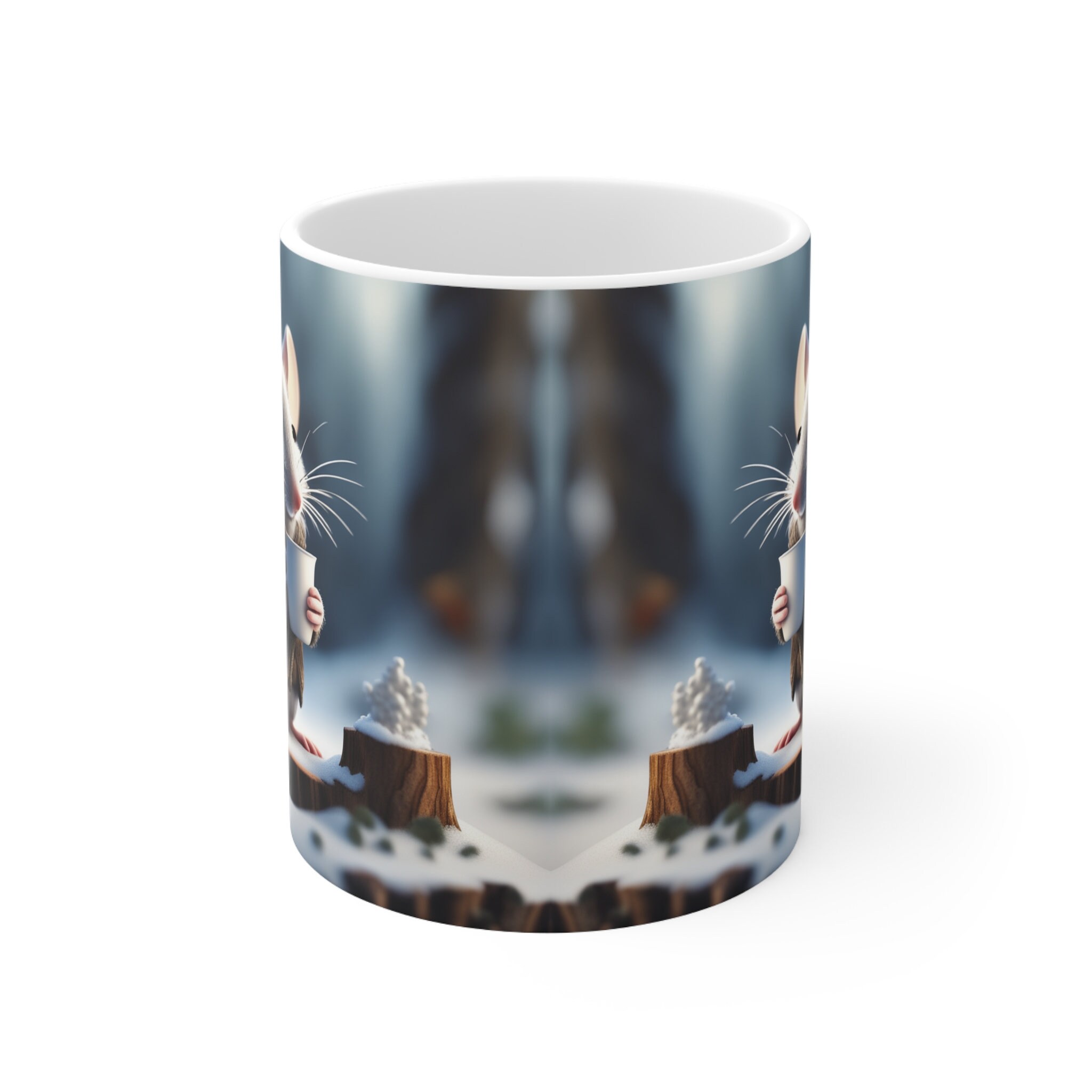 Cozy Winter Mouse Snowy Cold Morning Mug Nature Themed - Etsy
