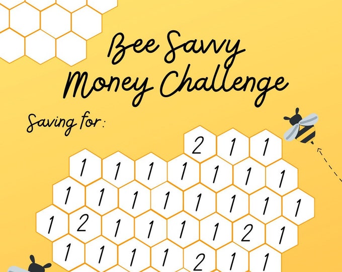 PDF DIGITAL Download - Bee Savvy Challenge | Printable | MONEY Savings ...