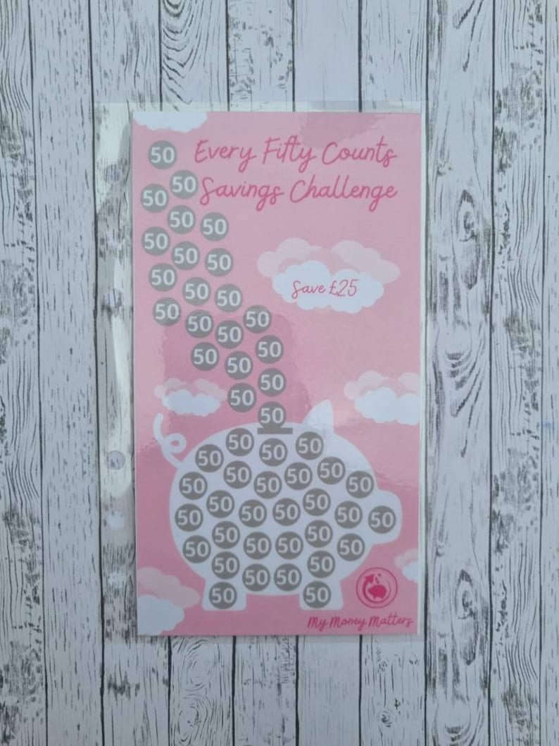 Cash Savings Challenge Tracker | A6 Binder Insert - Etsy UK