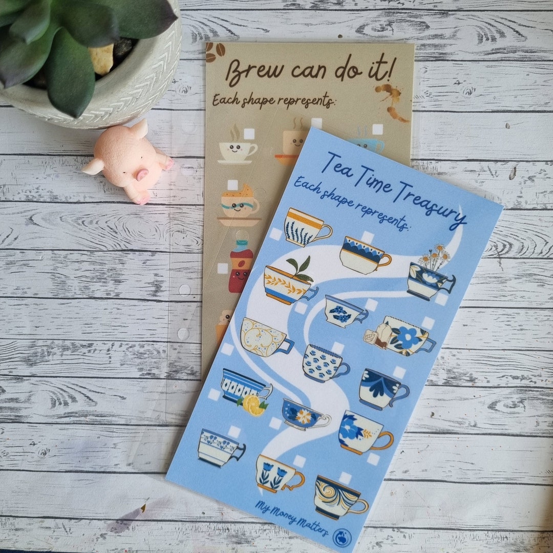 COFFEE TEA Brew Statbucks Tea Time Cash Savings Money Challenge Save ...