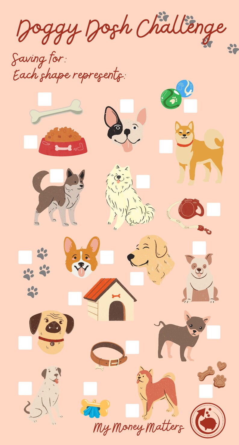 Cat Savings Challenge | Printable Cash Tracker (digital Download ...
