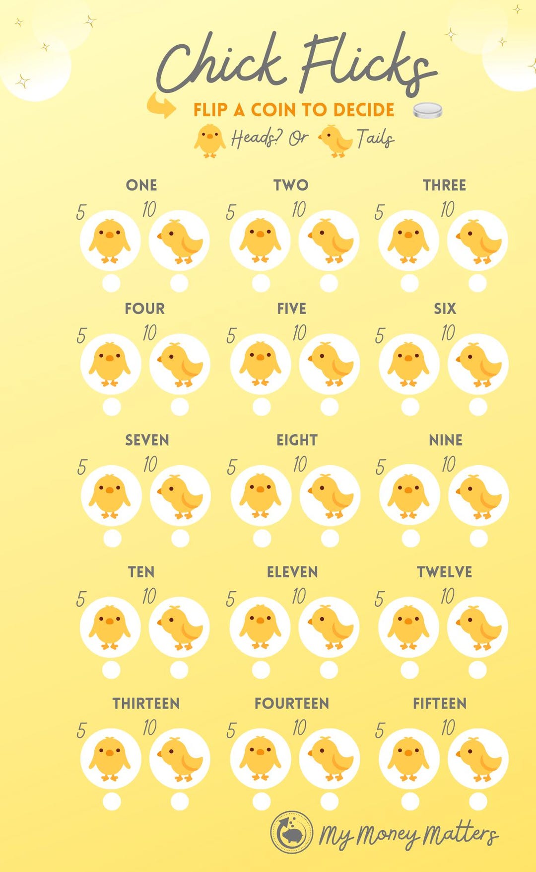 PDF DIGITAL Download Chick Flicks Heads or Tails, Birthday Party Animal ...