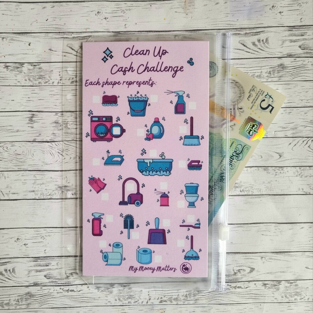 CLEAN UP Chores Housework Cash Savings Money Challenge - Etsy