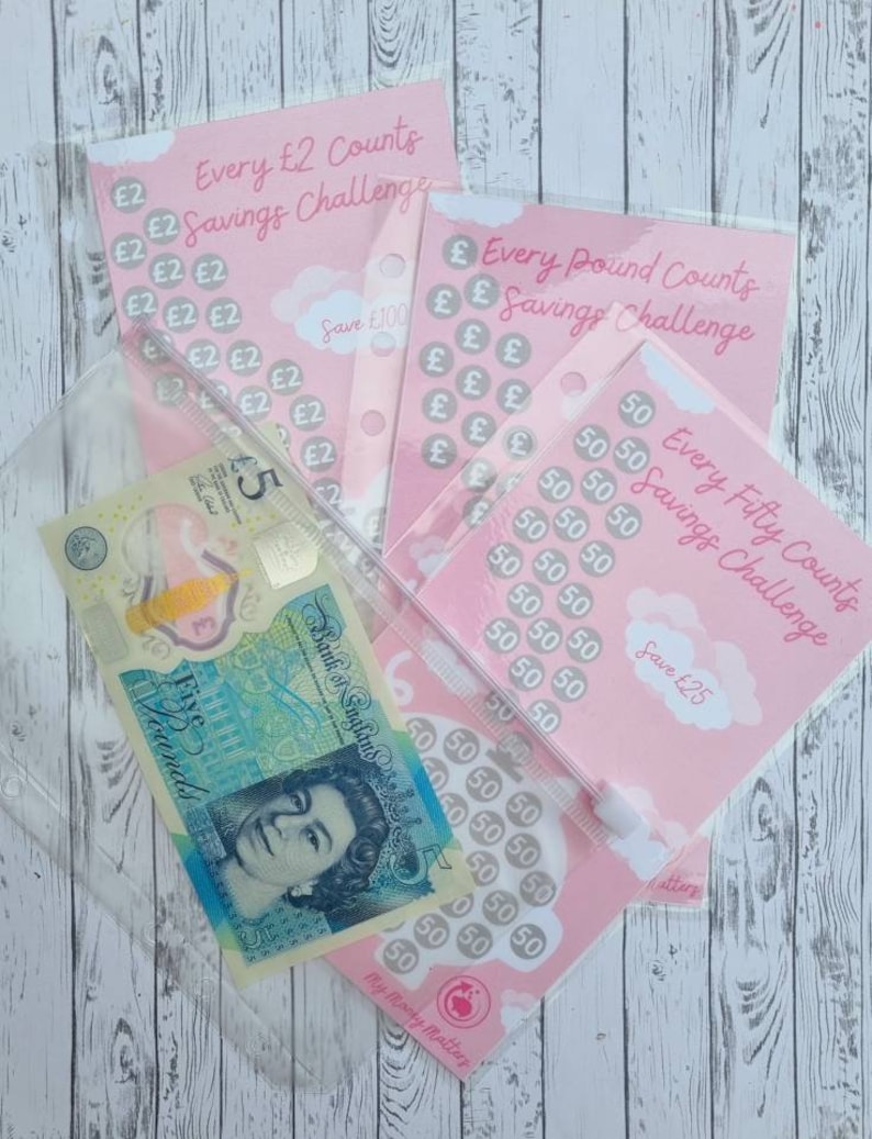 Cash Savings Challenge Tracker | A6 Binder Insert - Etsy UK