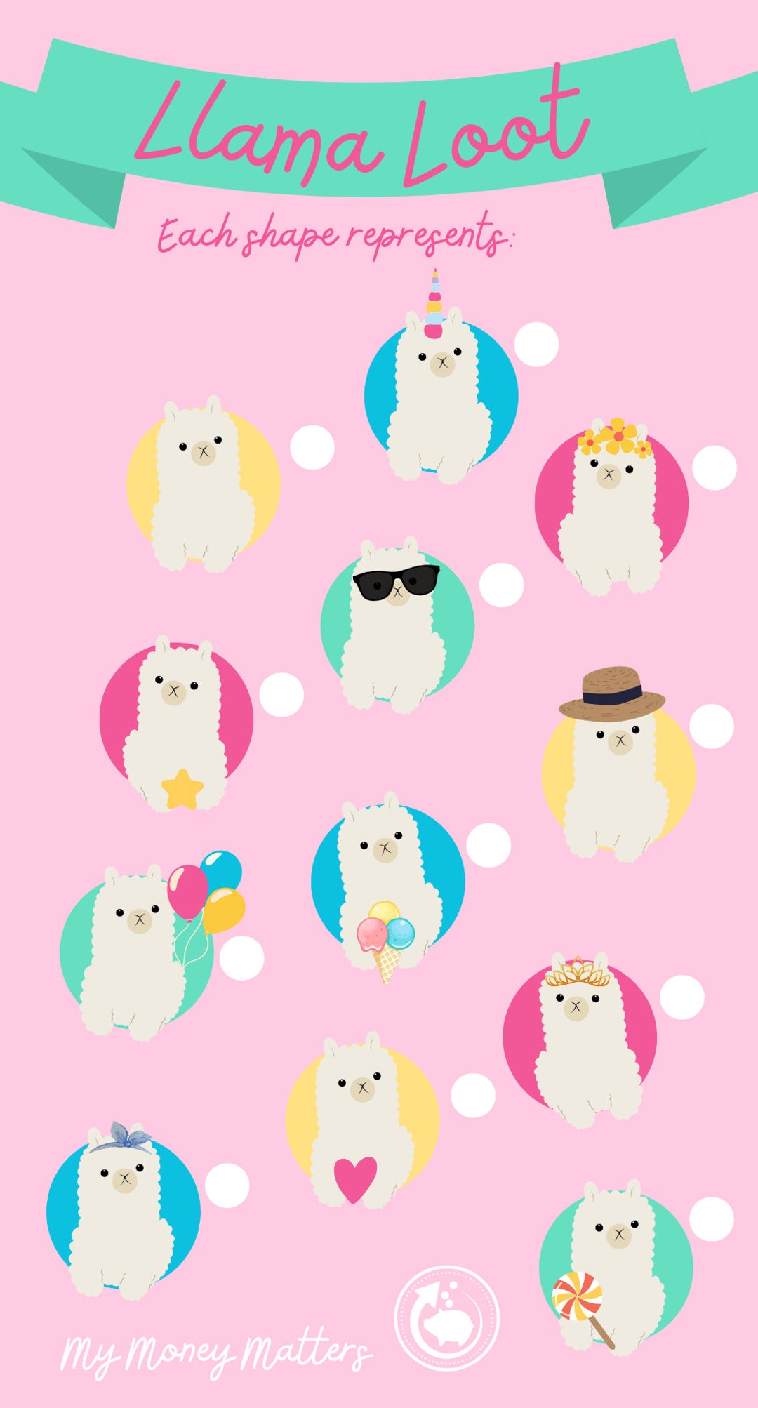 Llama Savings Challenge Printable | My Money Matters (PDF Digital ...