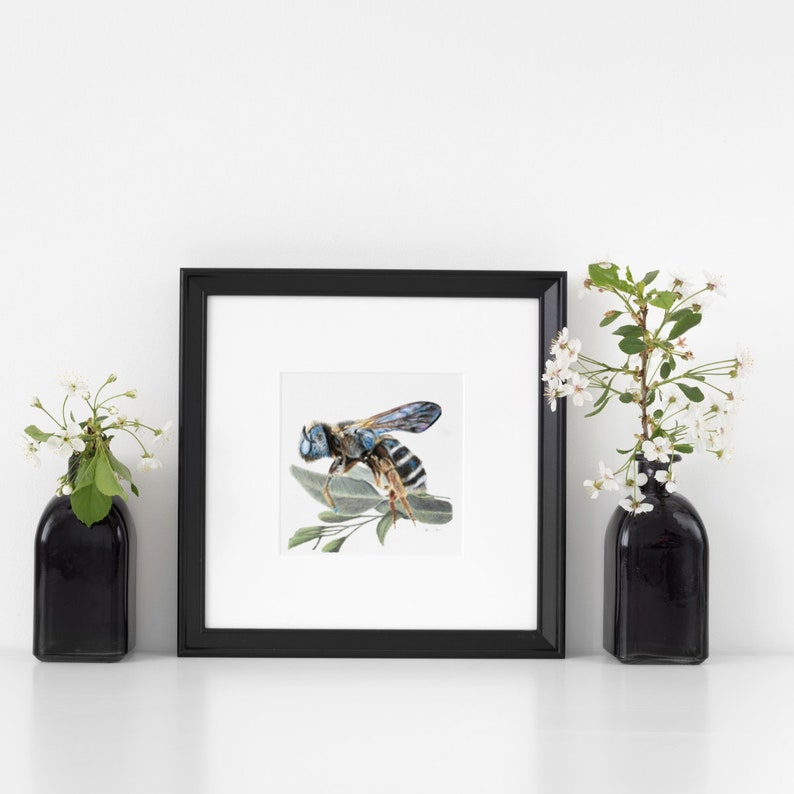 Colored Pencil Bee Art Print - Etsy
