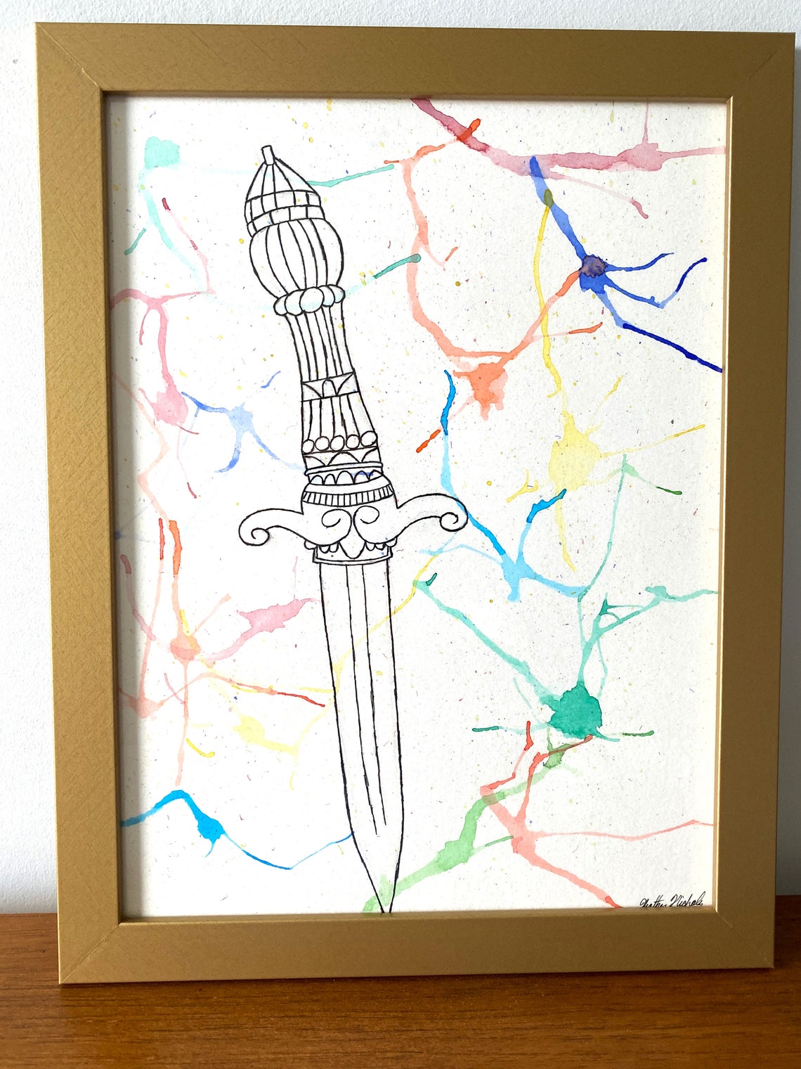 ACOTAR Dagger Watercolor Painting - Etsy