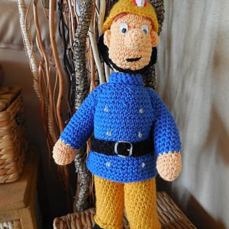 Crochet Fireman Pattern - Etsy