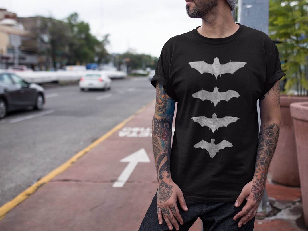GOTH BAT T-SHIRT - Punk Goth Rockabilly Psychobilly Shirt - Horror ...