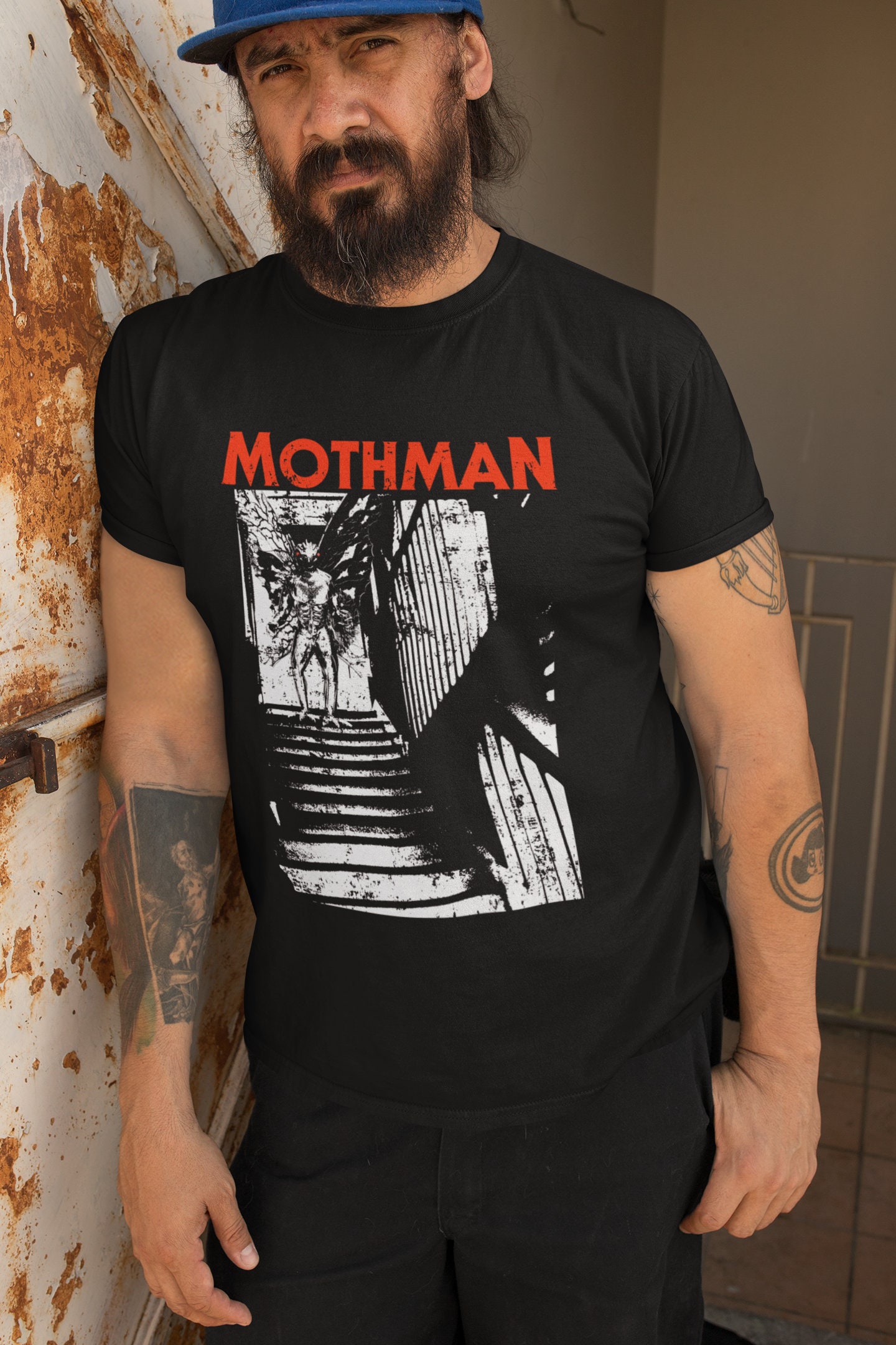MOTHMAN T-SHIRT for Horror Movie Lovers of Halloween and Michael Myers ...