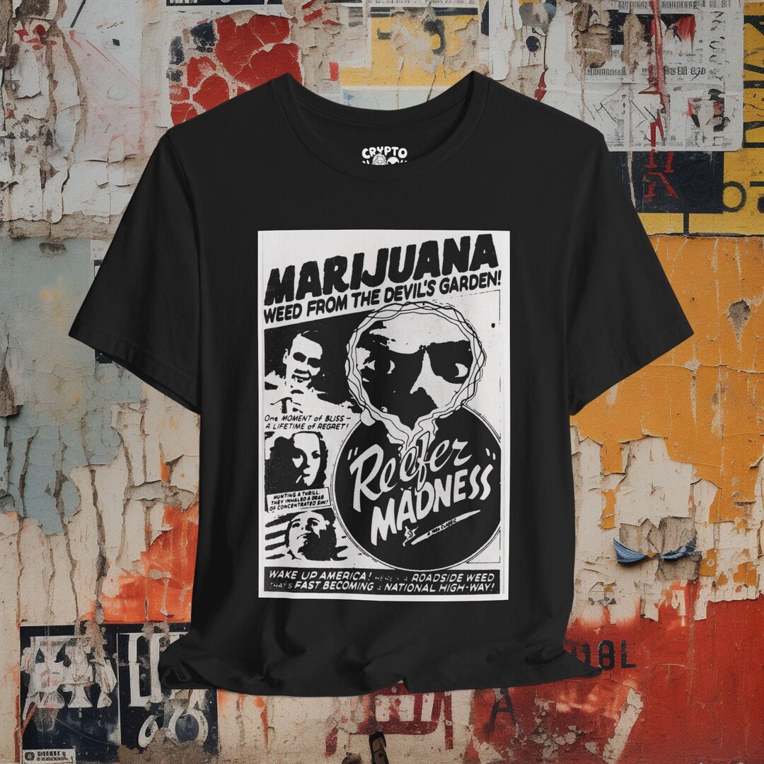 Vintage Reefer Madness T-shirt | Funny Marijuana Weed Tee | Pot Humor ...