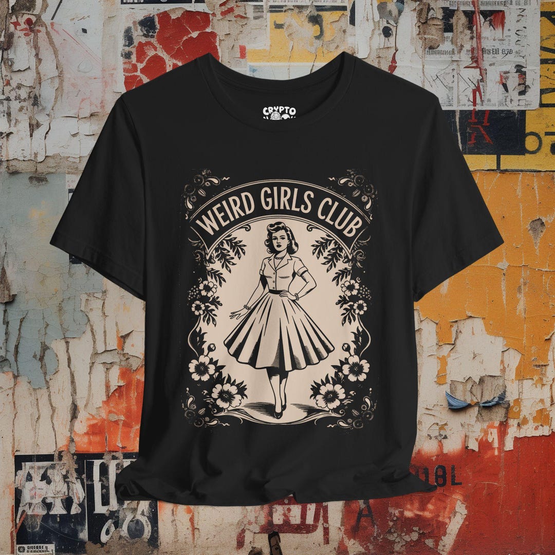 Weird Girls Club Shirt Gothic Grunge Aesthetic Tee Alt Fashion Retro ...