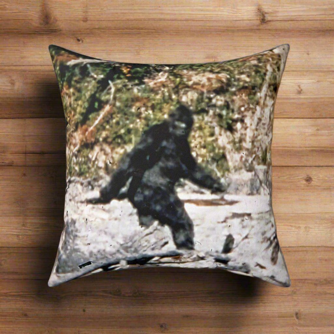 BIGFOOT Decorative Pillow | Sasquatch Yeti Cryptid | Cryptozoology Home ...