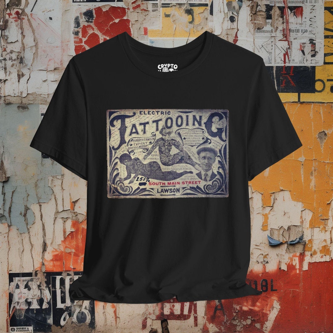 Vintage Tattoo Poster T-shirt | Retro Tattoo Art Tee | Classic Inked ...
