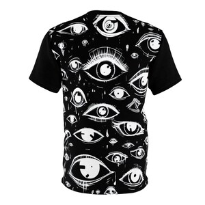 EYES ALL OVER Shirt | Soft Microfiber-knit | All-seeing T-shirt | Punk ...