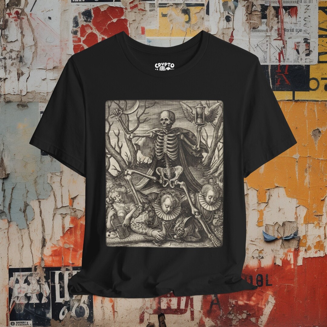 Memento Mori Gothic Skull T-shirt | Antique Skull Art Tee | Gothic ...