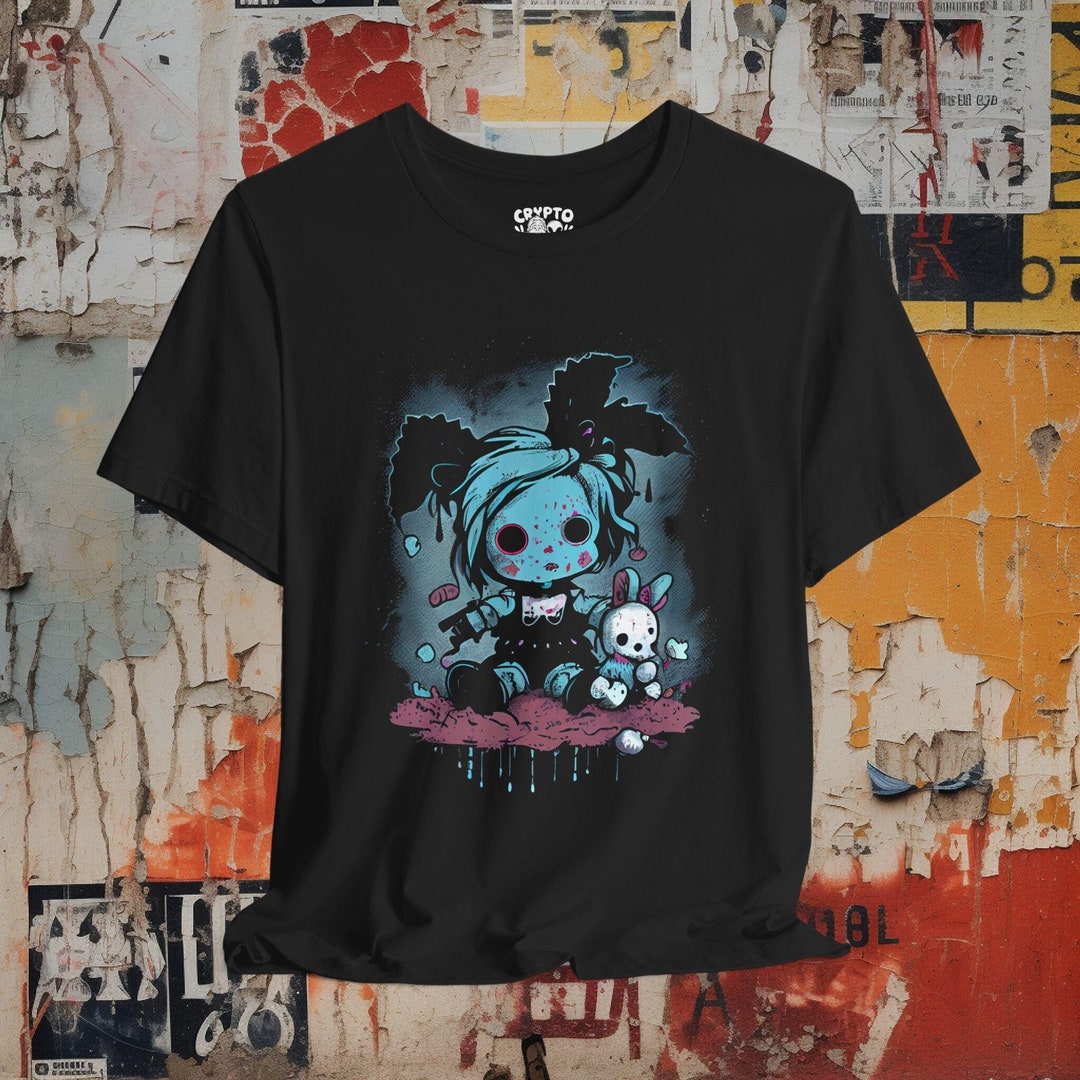 Pastel Goth Doll T-shirt | Cute Dark Kawaii E-girl Tee | Punk Goth ...