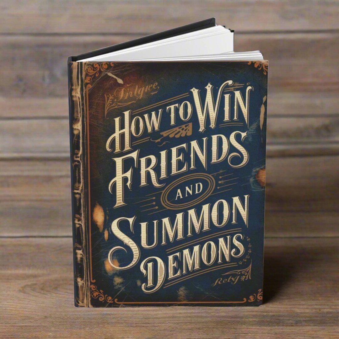How to Win Friends and Summon Demons Notebook, Funny Black Journal ...