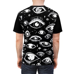 EYES ALL OVER Shirt | Soft Microfiber-knit | All-seeing T-shirt | Punk ...