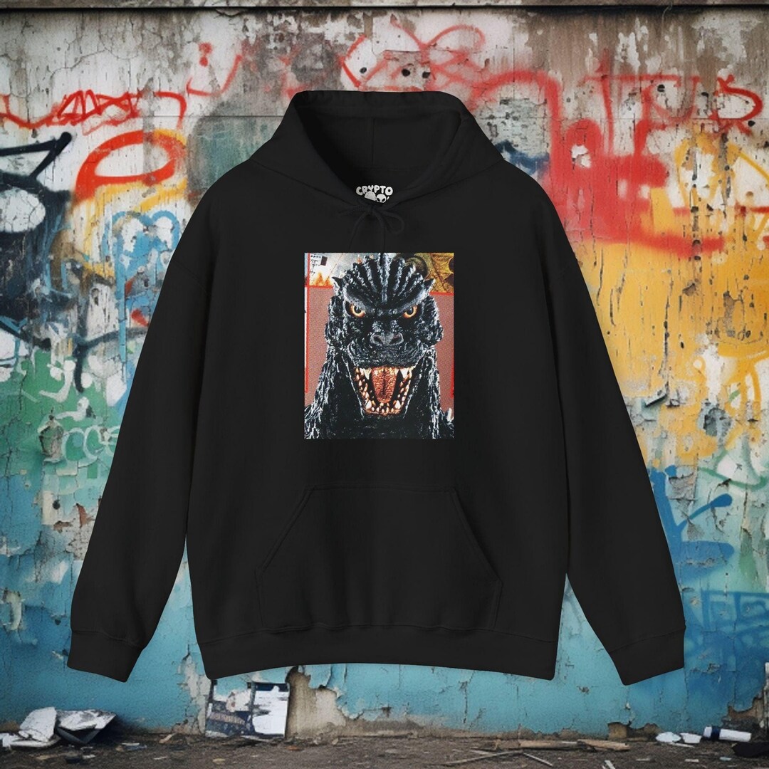 Retro Godzilla Hoodie | Vintage Gildan Unisex Tee | Goth Punk T-shirt ...