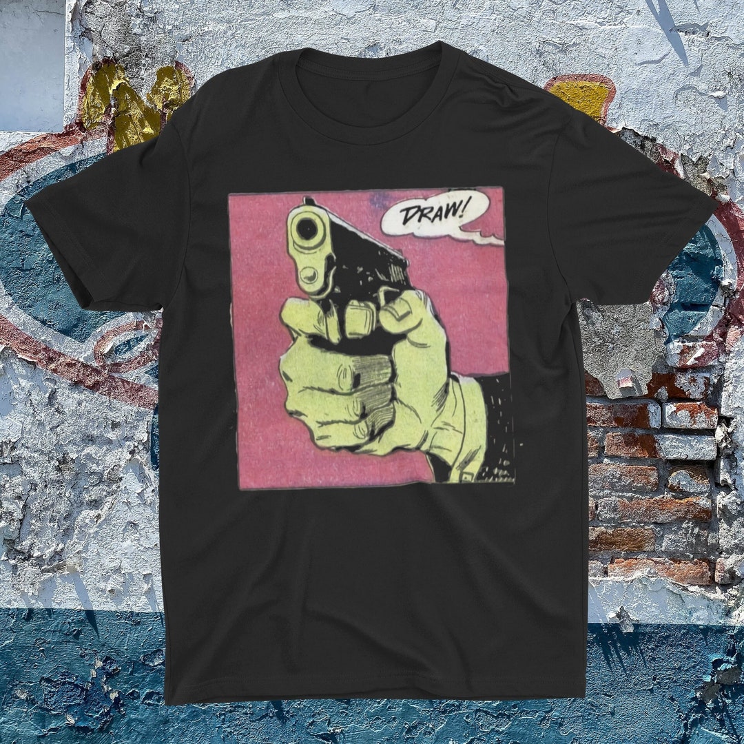 Vintage Retro Comic Shirt Classic Comic Book Gun - Etsy