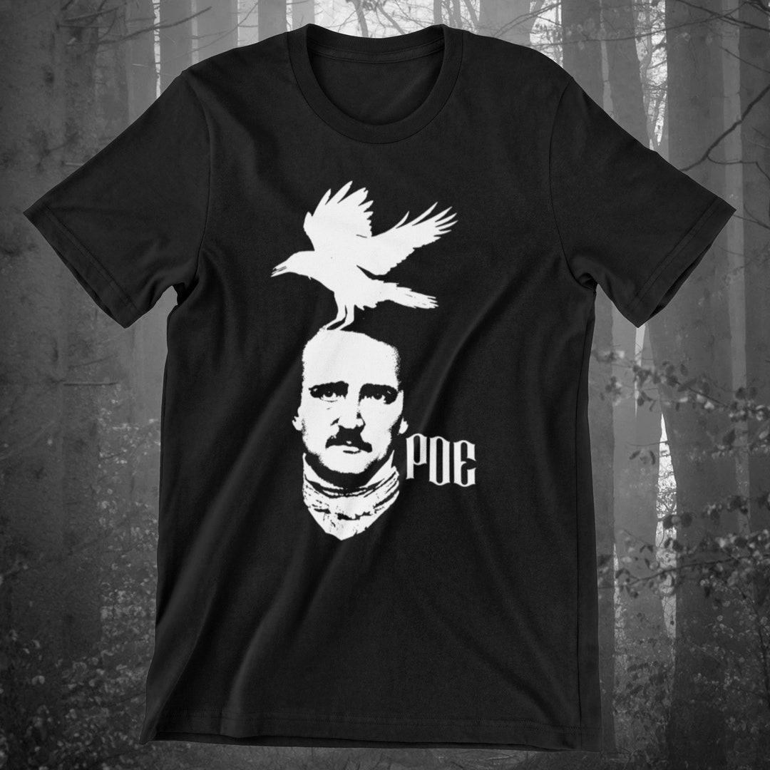 Edgar Allan Poe Shirt | Raven Gothic Tee | Horror Literature T-shirt ...