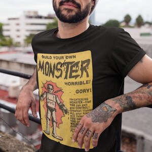 Monster Horror Movie Comic T-shirt | Vintage Sci-fi Comic Book Tee ...