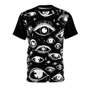 EYES ALL OVER Shirt | Soft Microfiber-knit | All-seeing T-shirt | Punk ...