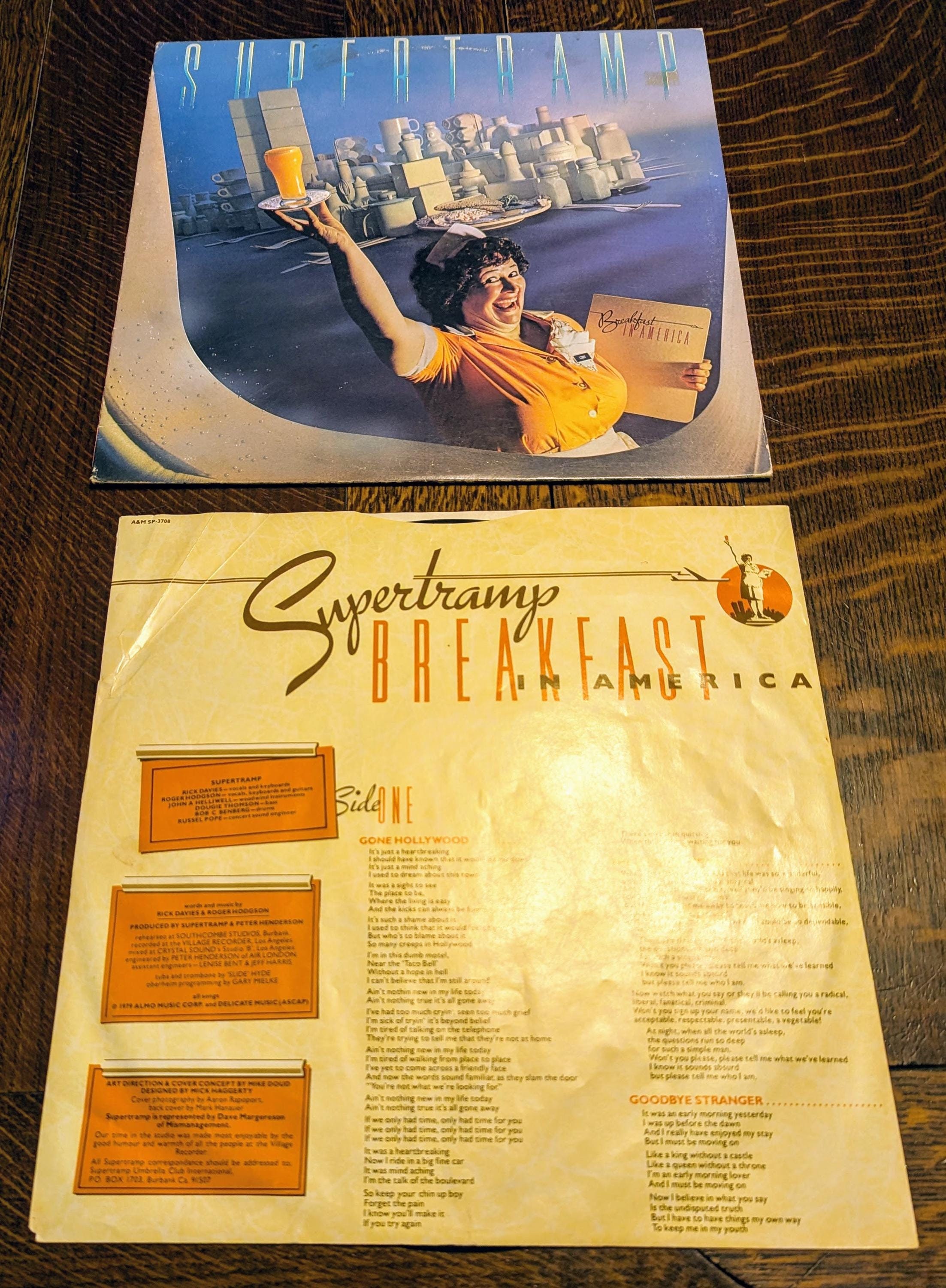 Vintage Supertramp Breakfast in America Vinyl Record - Etsy